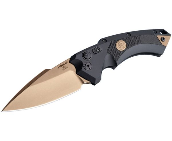 Hogue EX-A05 Automatic Knife - 3.5" Plain Spear Point Blade Matches Sig ...